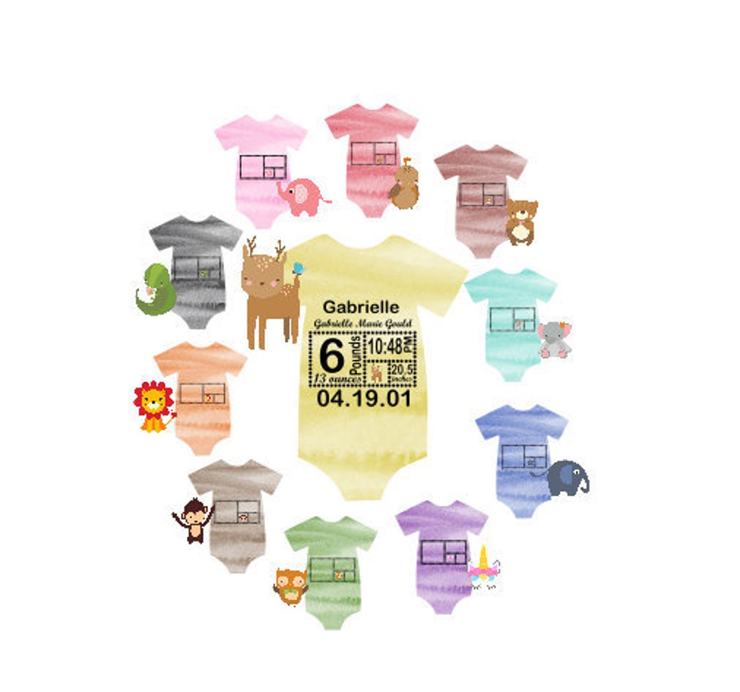 Baby Stat Bundle Png, Instant Download, Sublimation Graphics, Clipart ...