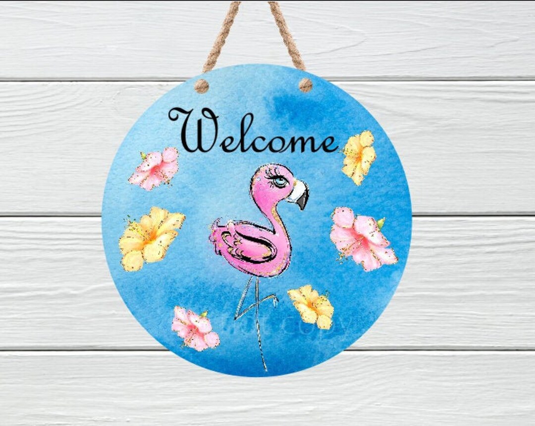Welcome Flamingo Png, Instant Download, Sublimation Graphics, Clipart ...