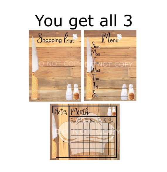 Chef Calendar Bundle Png Instant Download Sublimation | Etsy