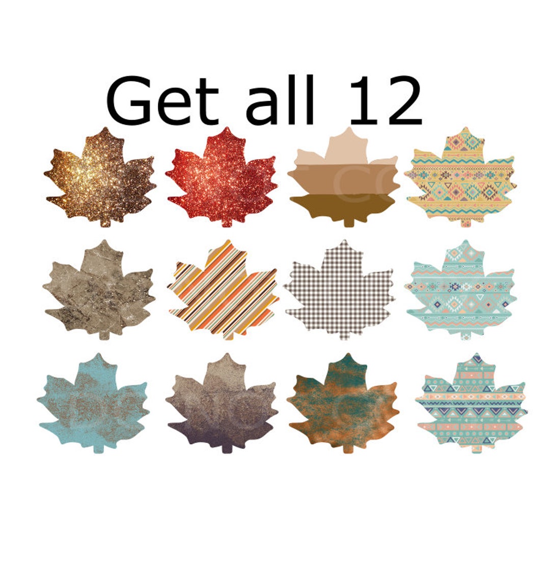 Maple Leaf Bundle Png, Instant Download, Graphics, Wallhanger, Maple ...