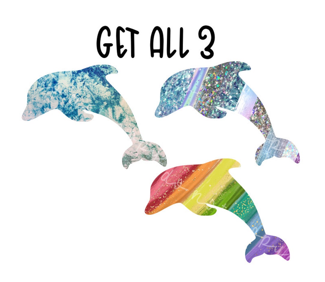Colorful Dolphin Bundle , Instant Download , Dolphin Clipart, Dolphin ...
