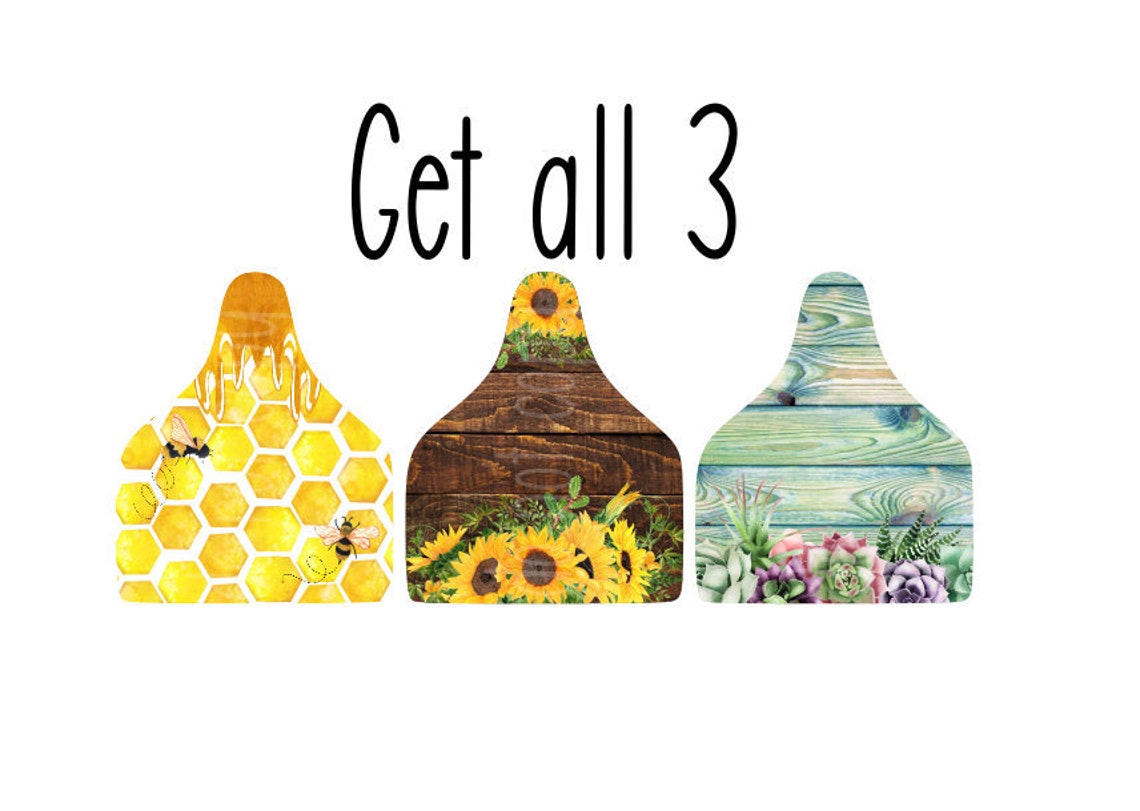 Cow Tag Bundle Instant Download Cow Tag Clipart Cow Tag - Etsy