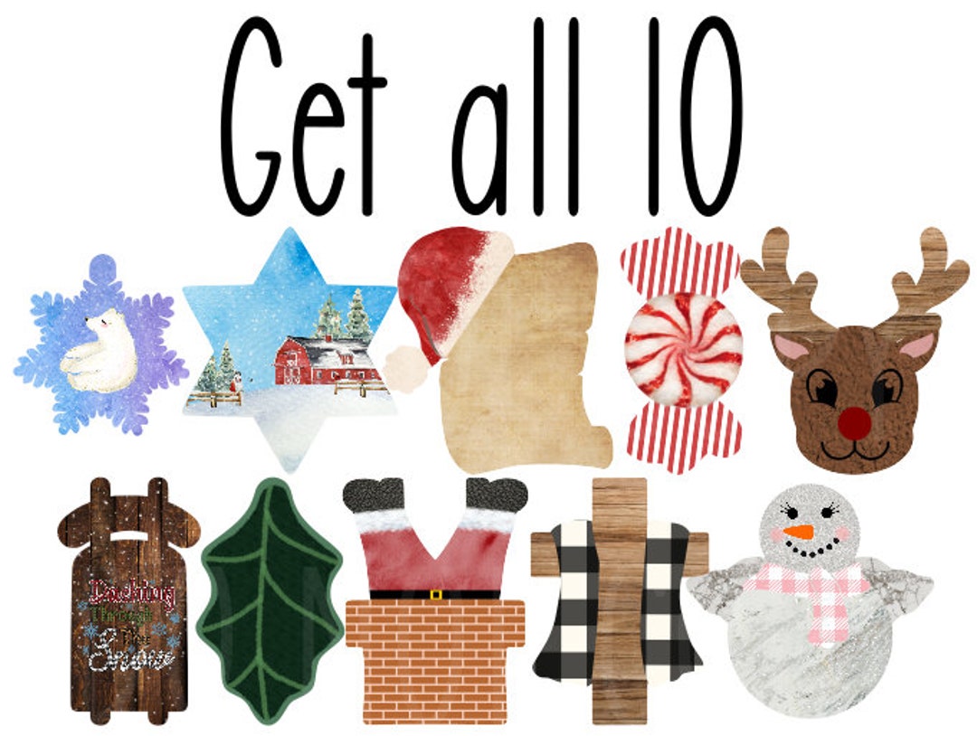 Christmas Shape Bundle Png, Wood Slice Png, Ornament Sublimation ...