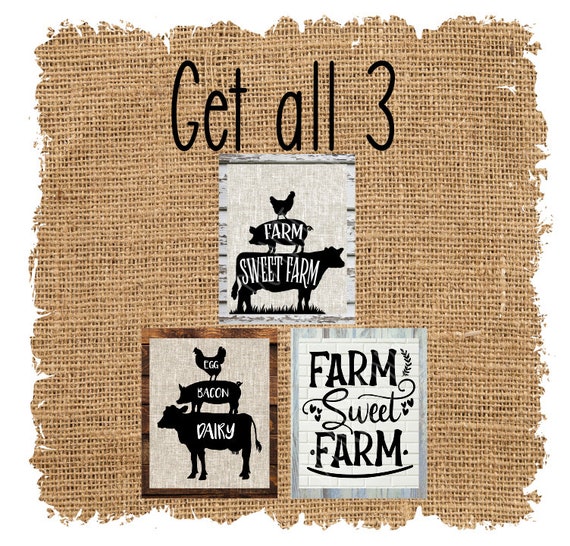 Farm sign bundle png Instant download Farm clipart Farm | Etsy