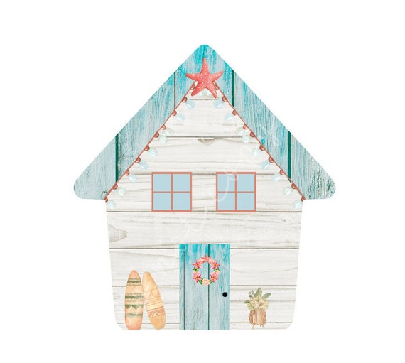 Beach House Digital instant Download Beach Clipart Beach | Etsy