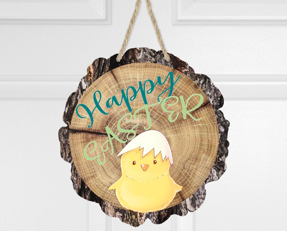 Easter Chick Wood Slice Digital instant Download Easter | Etsy