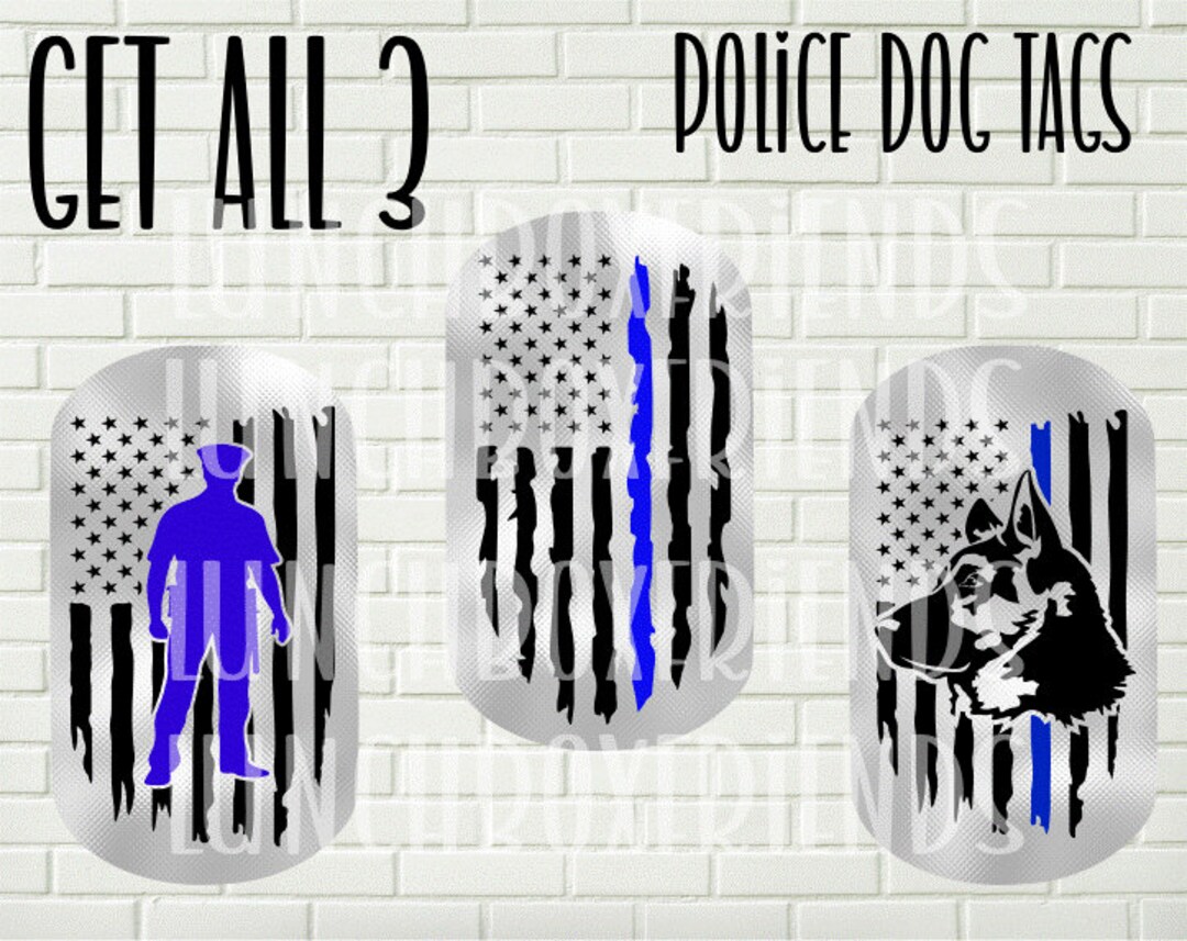 Police Dog Tag Bundle , Instant Download, Bundle Clipart, Bundle Png ...