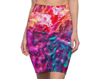 Artsy Skirts Tribal African Design Pencil Skirt Street Wear Women's ...