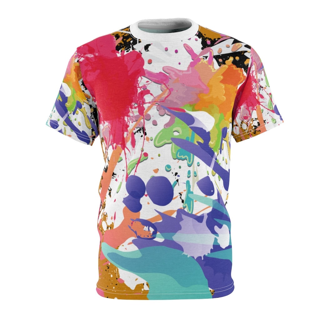 Art Design, Paint Splash Designer Tee, Yoga Top, Unisex Gift - Etsy