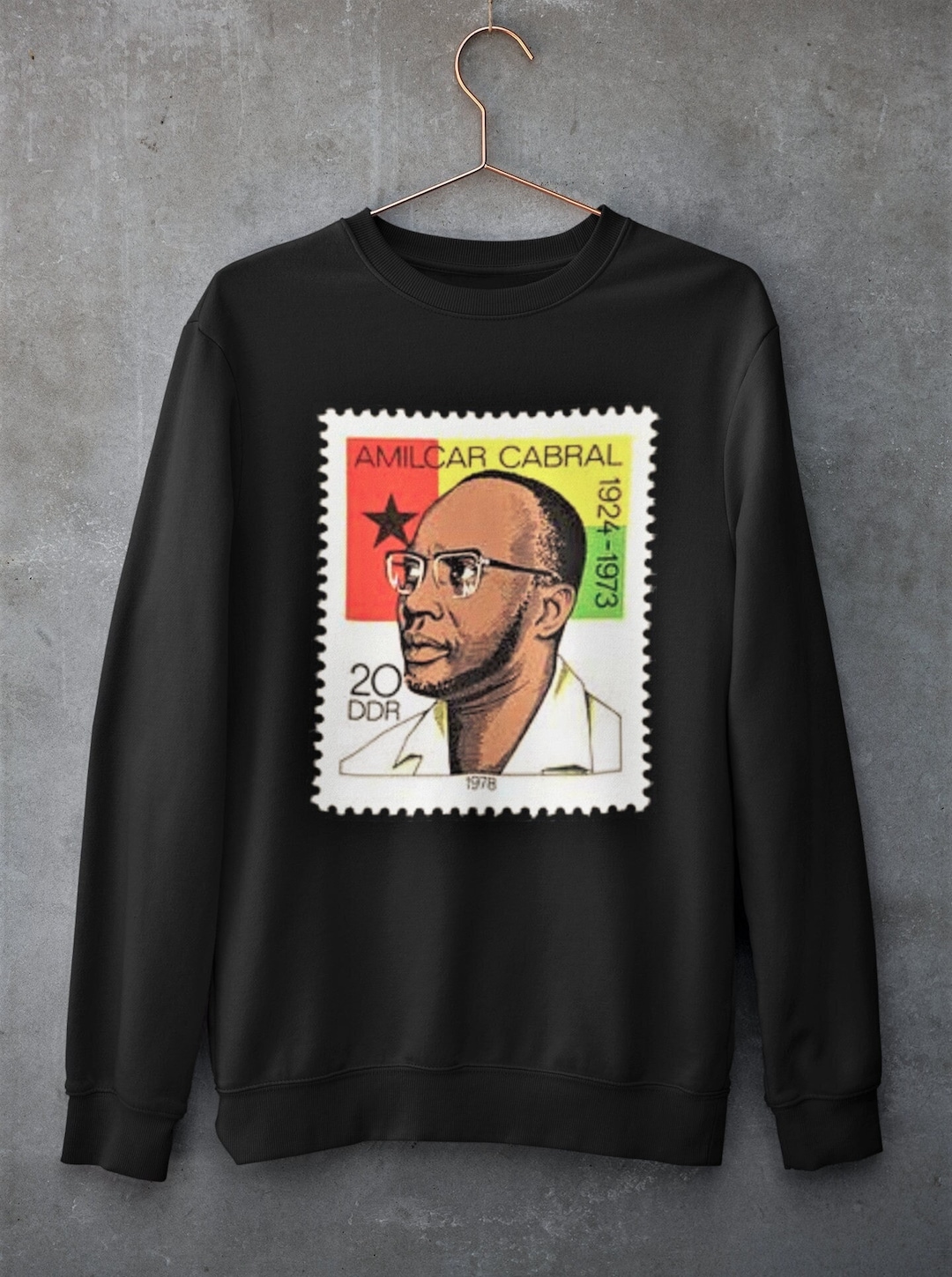 Amilcar Cabral Sweatshirt: African Postage Stamp Art, Unisex Fashion - Etsy