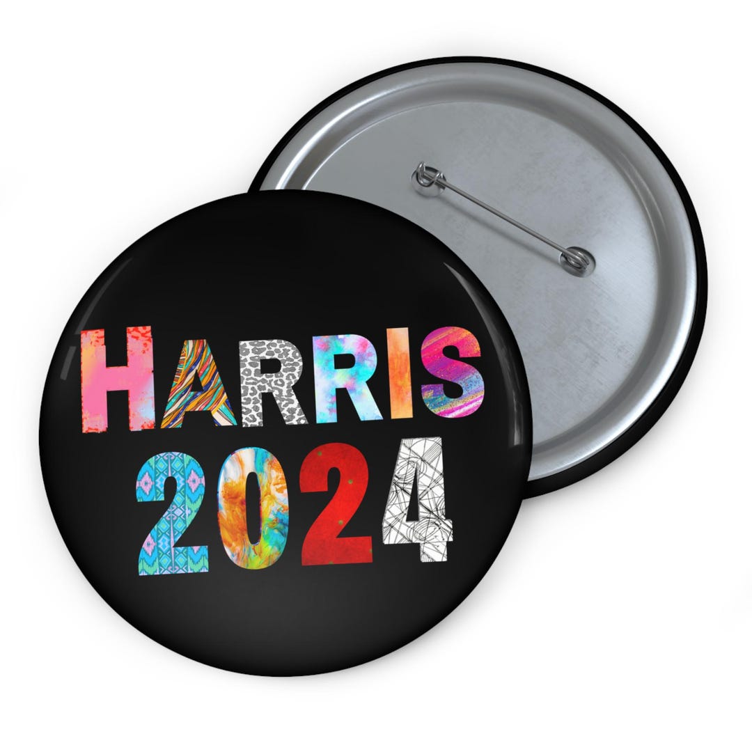 Harris 2024 Buttons, Kamala Harris for President, Political Button Pin ...