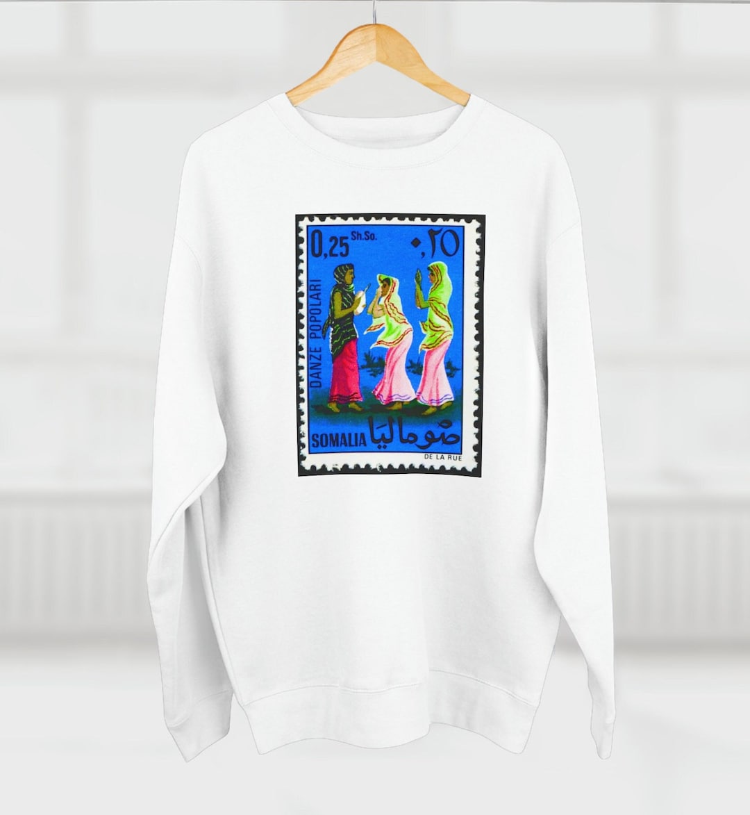 African Sweatshirt, Somalia Designer Sweatshirt, African Postage Stamp ...