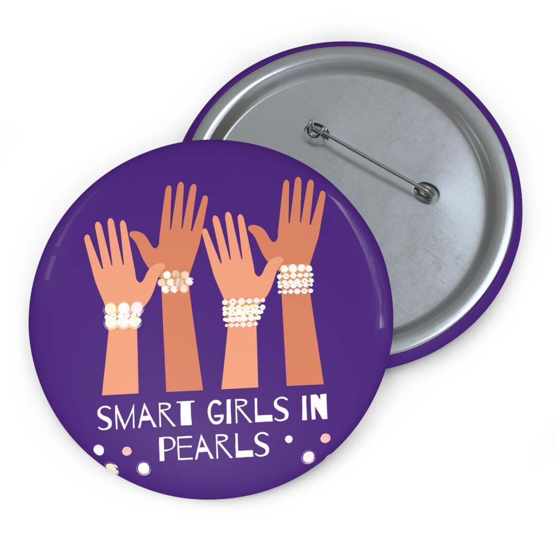 Smart Girls in Pearls Button, Vote 2024, Kamala Harris for President ...