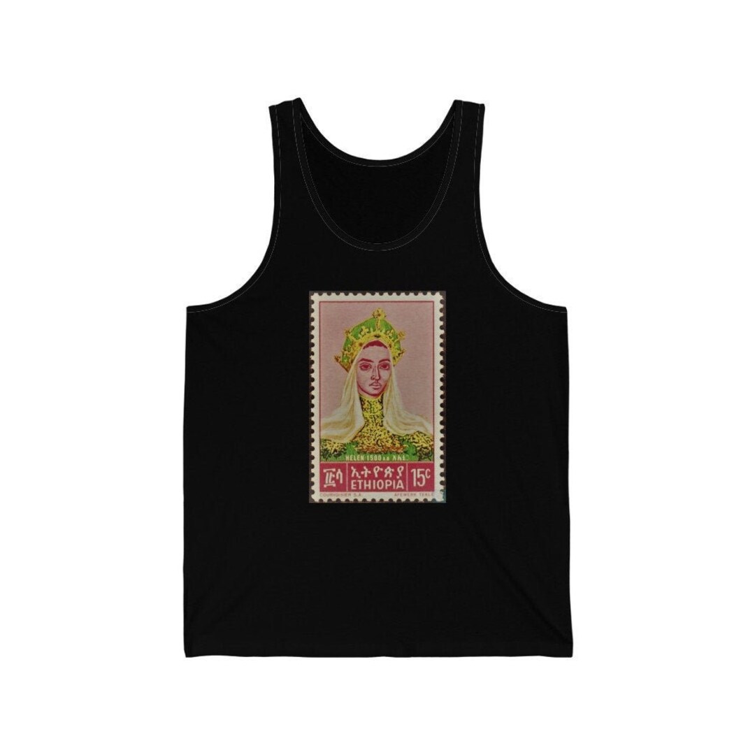 African Sweatshirt, Ethiopia Postage Stamp Tank Top., Unisex Jersey ...