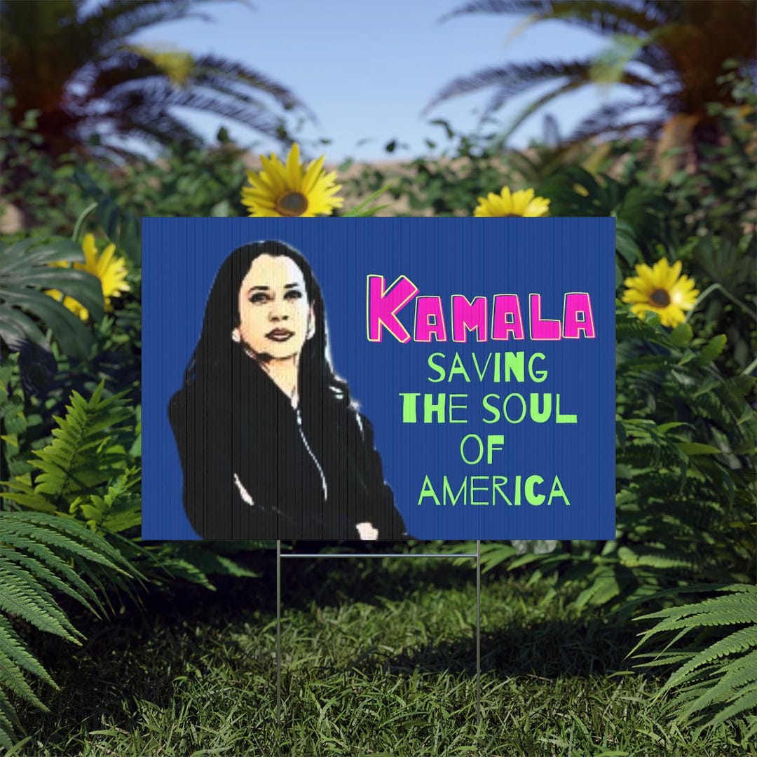 Kamala Saving the Soul of America, Kamala Harris Lawn Sign, Elegant ...