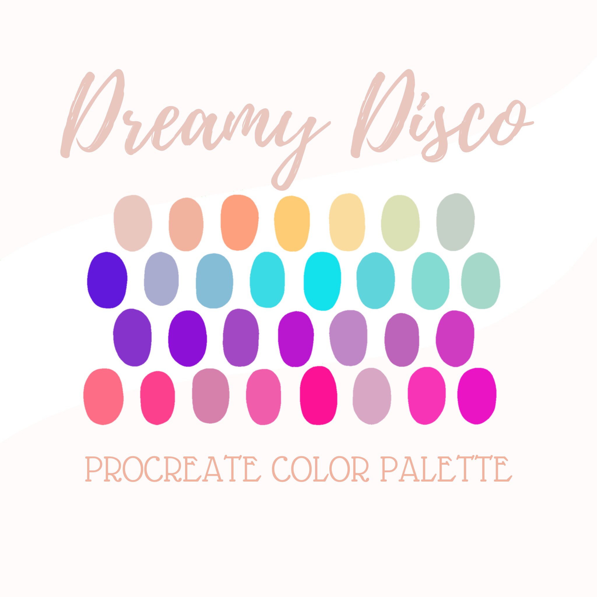 Procreate Color Palette - Dreamy Disco - Etsy