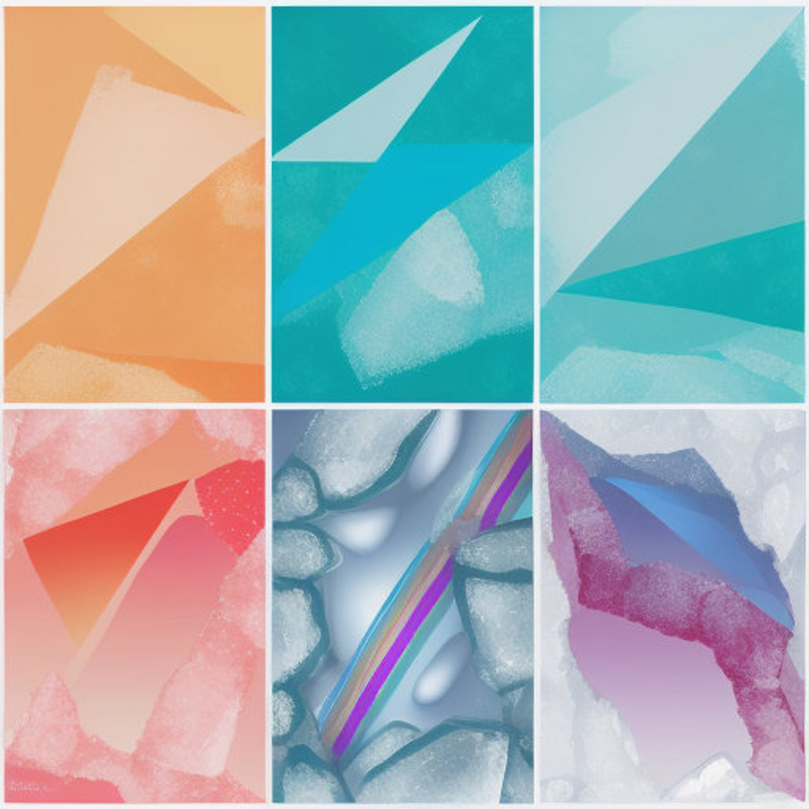 Procreate Color Palette - Icy Rainbow - Etsy