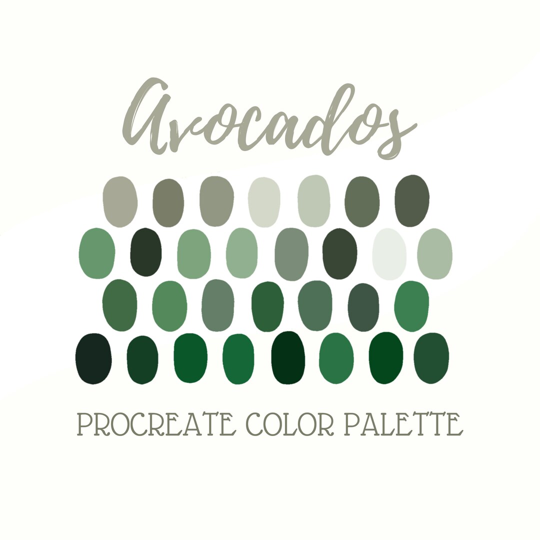 Procreate Color Palette - Avocados - Etsy