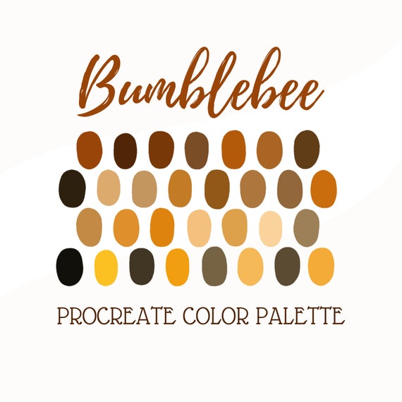 Procreate Color Palette Bumblebee Digital Color Palette | Etsy