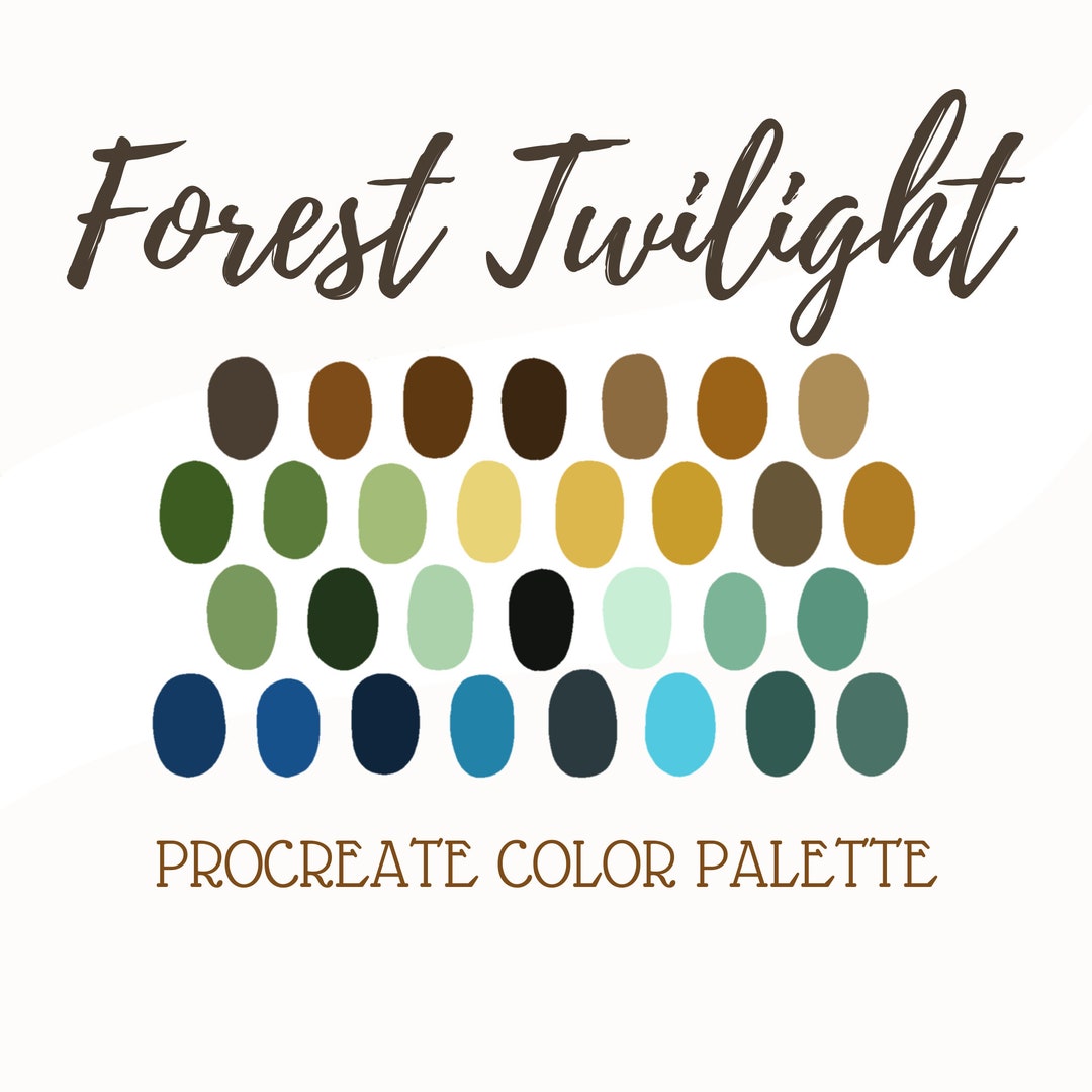 Procreate Color Palette - Forest Twilight - Etsy
