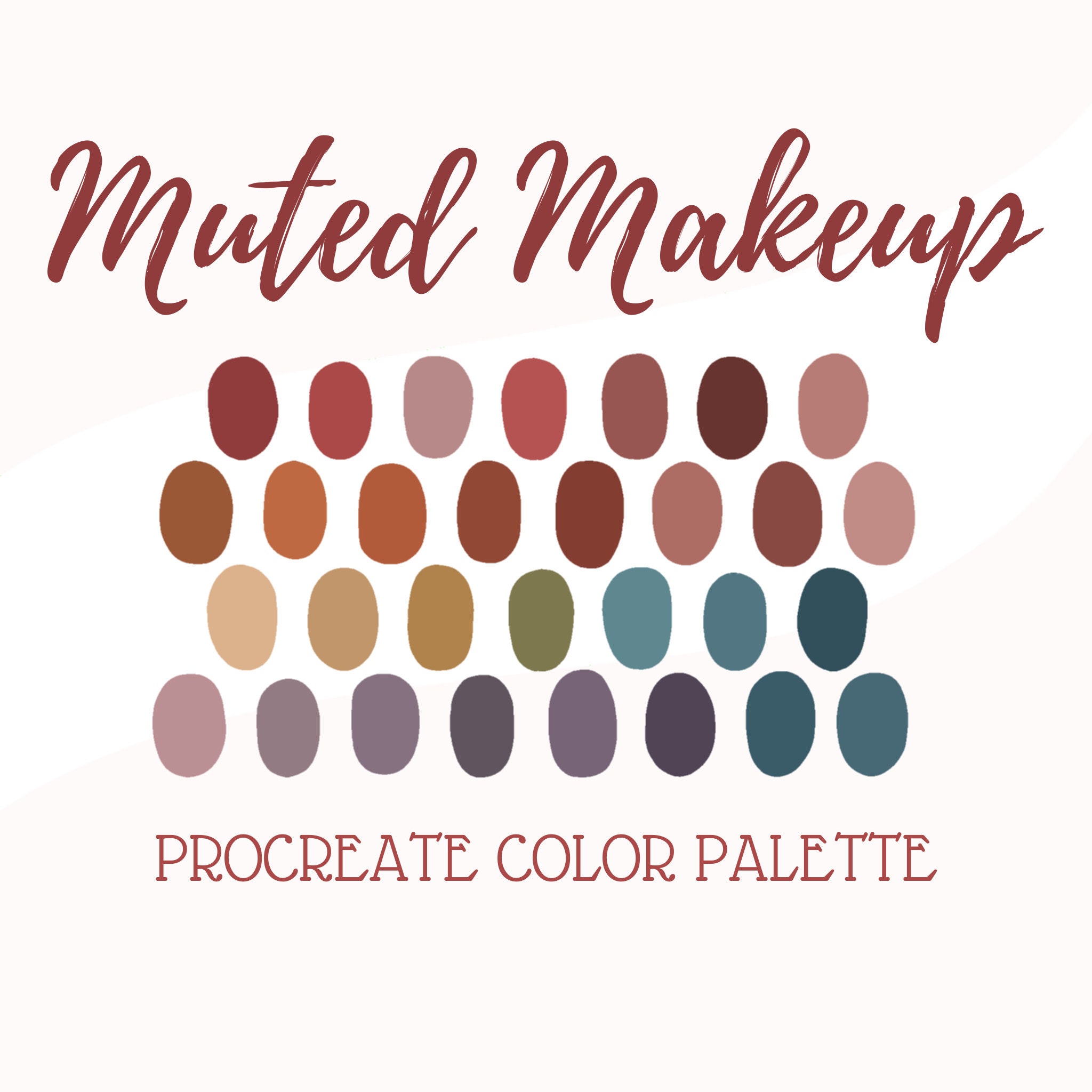 Procreate Color Palette - Muted Makeup - Etsy