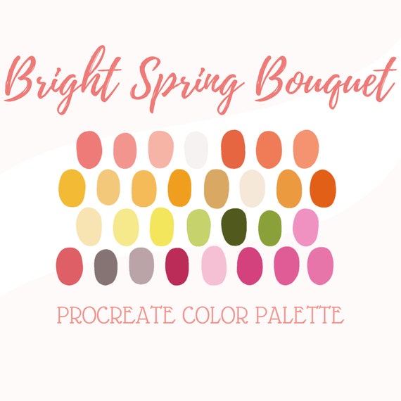 Procreate Color Palette Bright Spring Bouquet - Etsy