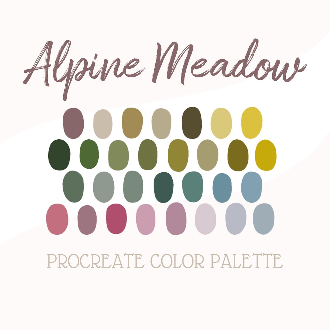 Procreate Color Palette - Alpine Meadow - Etsy