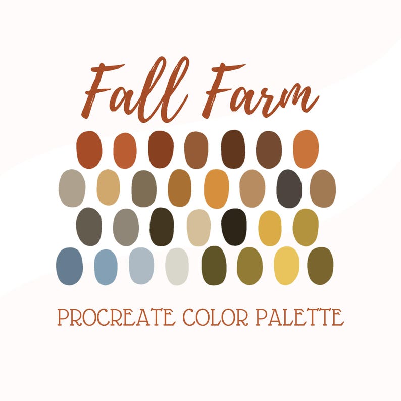Procreate Color Palette - Fall Farm - Etsy