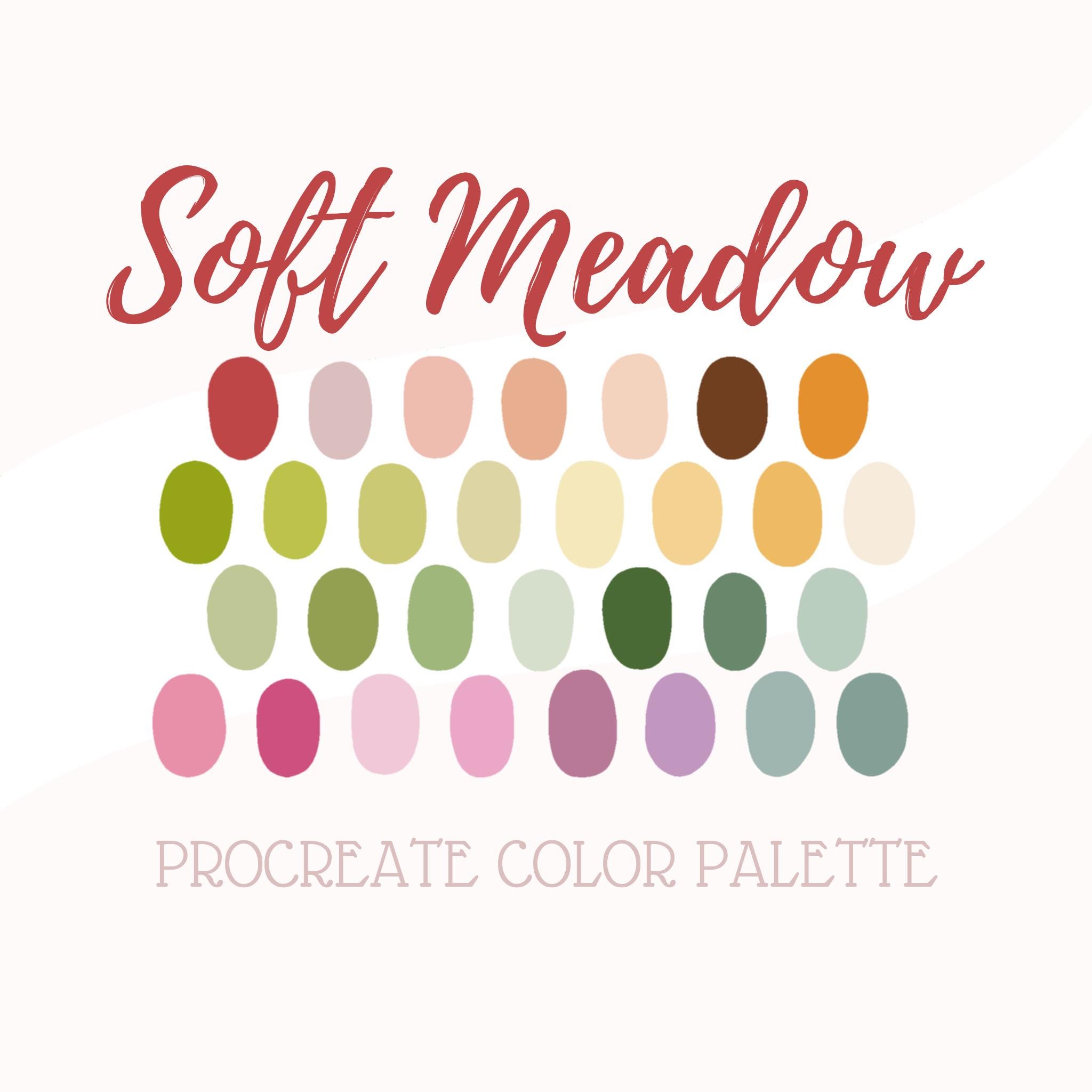Procreate Color Palette - Soft Meadow - Etsy