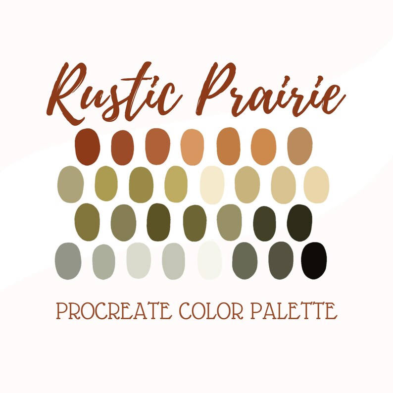 Procreate Color Palette - Rustic Prairie - Etsy