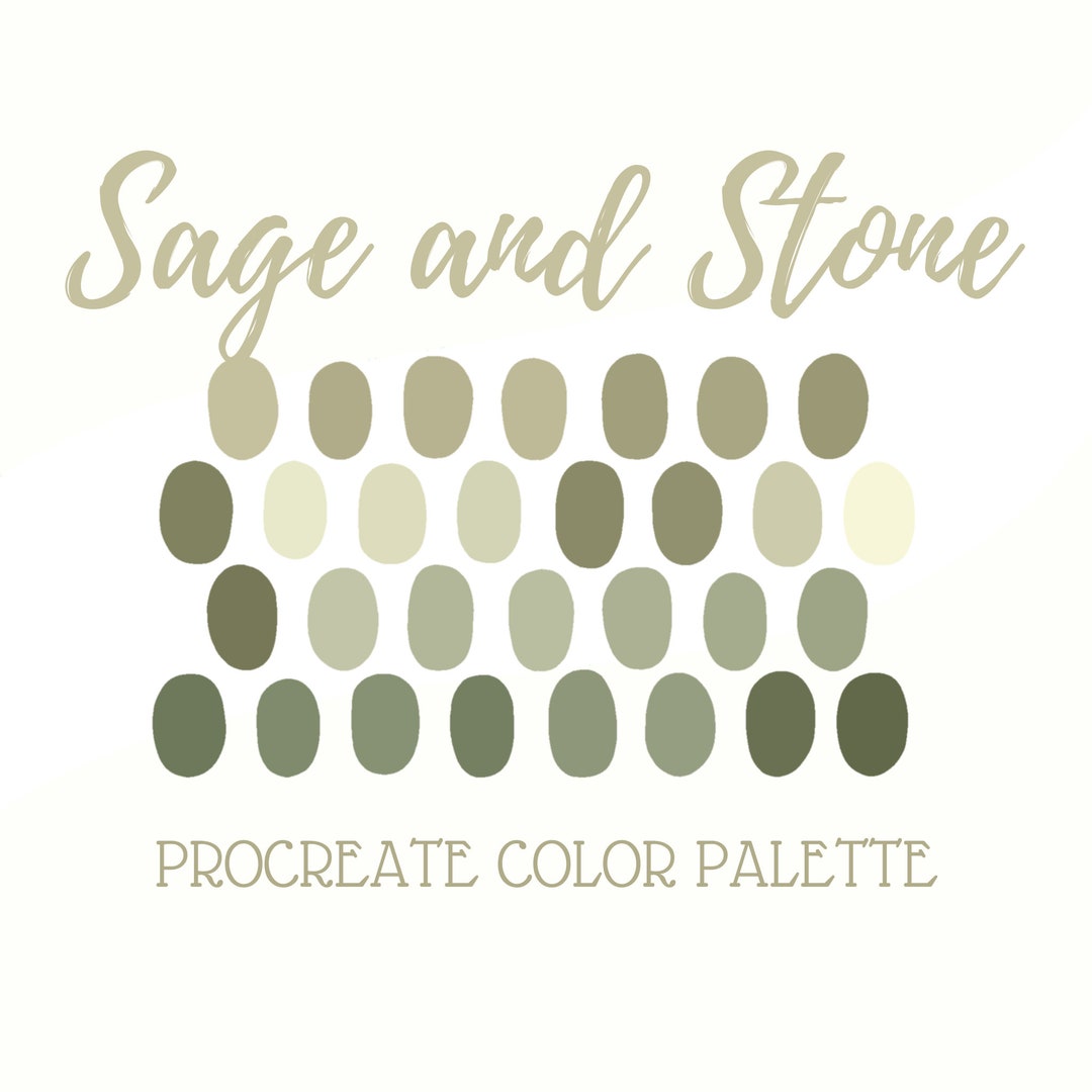 Procreate Color Palette - Sage and Stone - Etsy