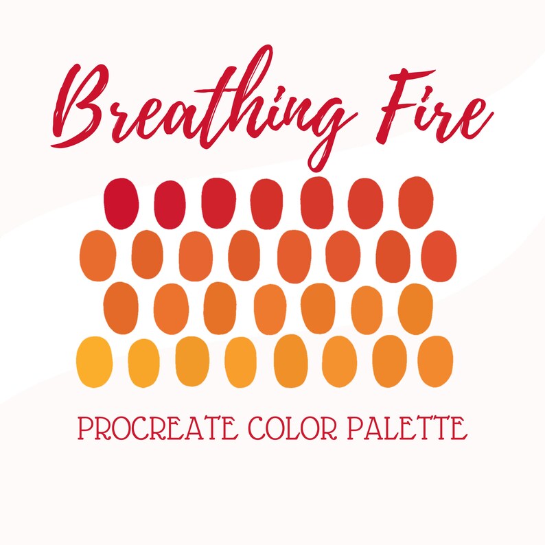 Procreate Color Palette - Breathing Fire - Etsy