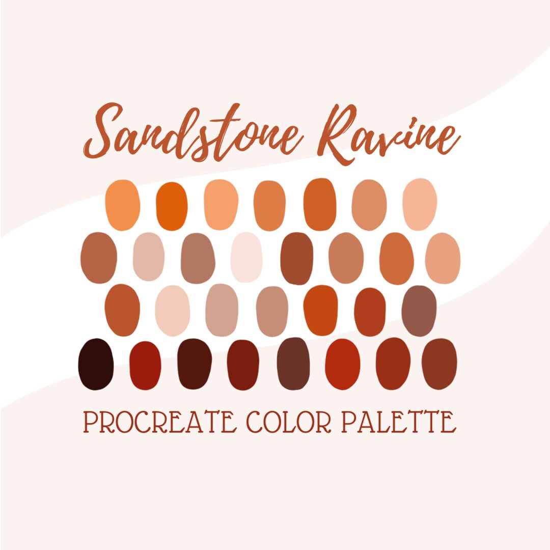 Procreate Color Palette - Sandstone Ravine - Etsy