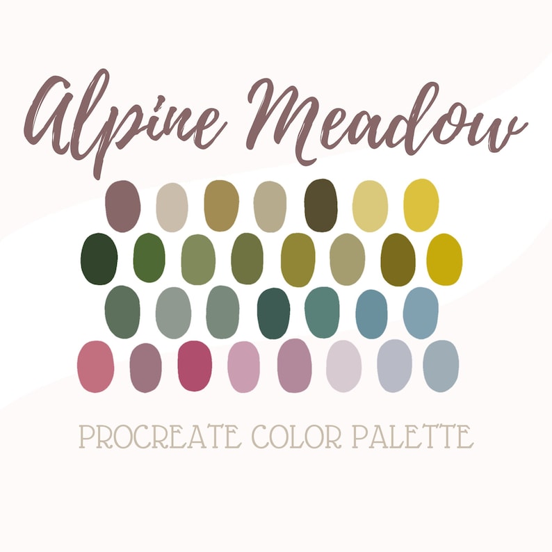 Procreate Color Palette - Alpine Meadow - Etsy