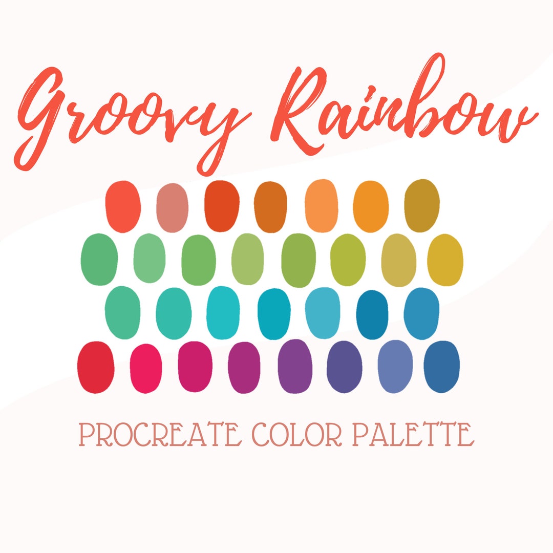 Procreate Color Palette - Groovy Rainbow - Etsy