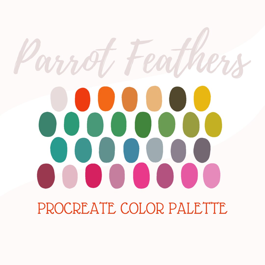 Procreate Color Palette - Parrot Feathers - Etsy