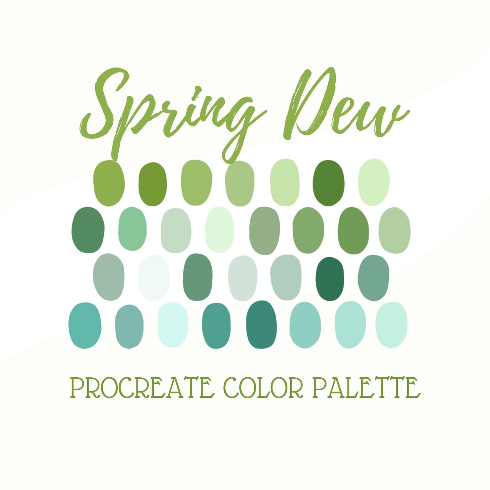 Procreate Color Palette - Spring Dew - Etsy