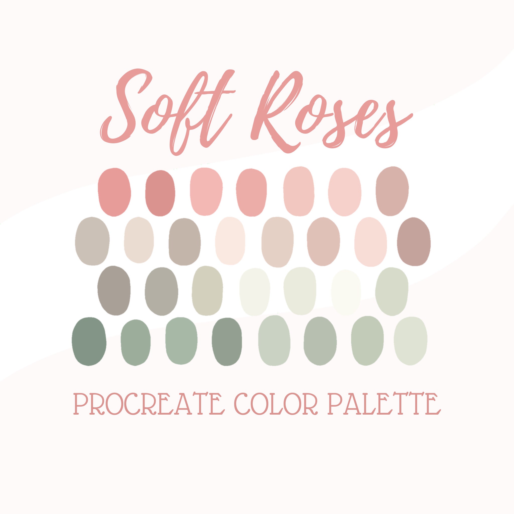 Procreate Color Palette - Soft Roses - Etsy