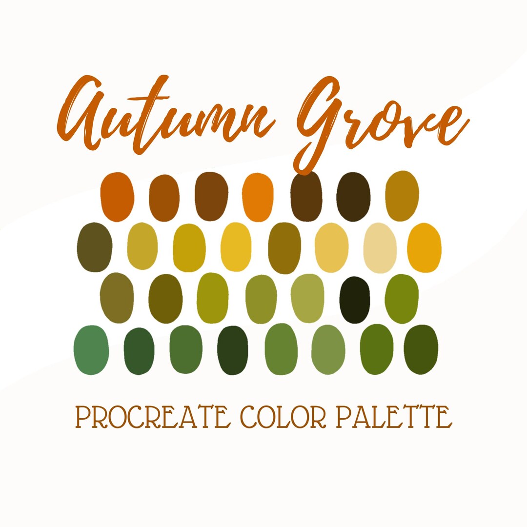 Procreate Color Palette - Autumn Grove - Etsy