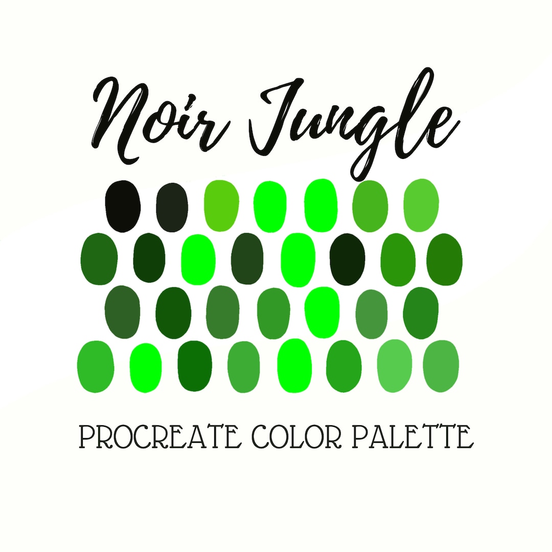 Procreate Color Palette - Noir Jungle - Etsy
