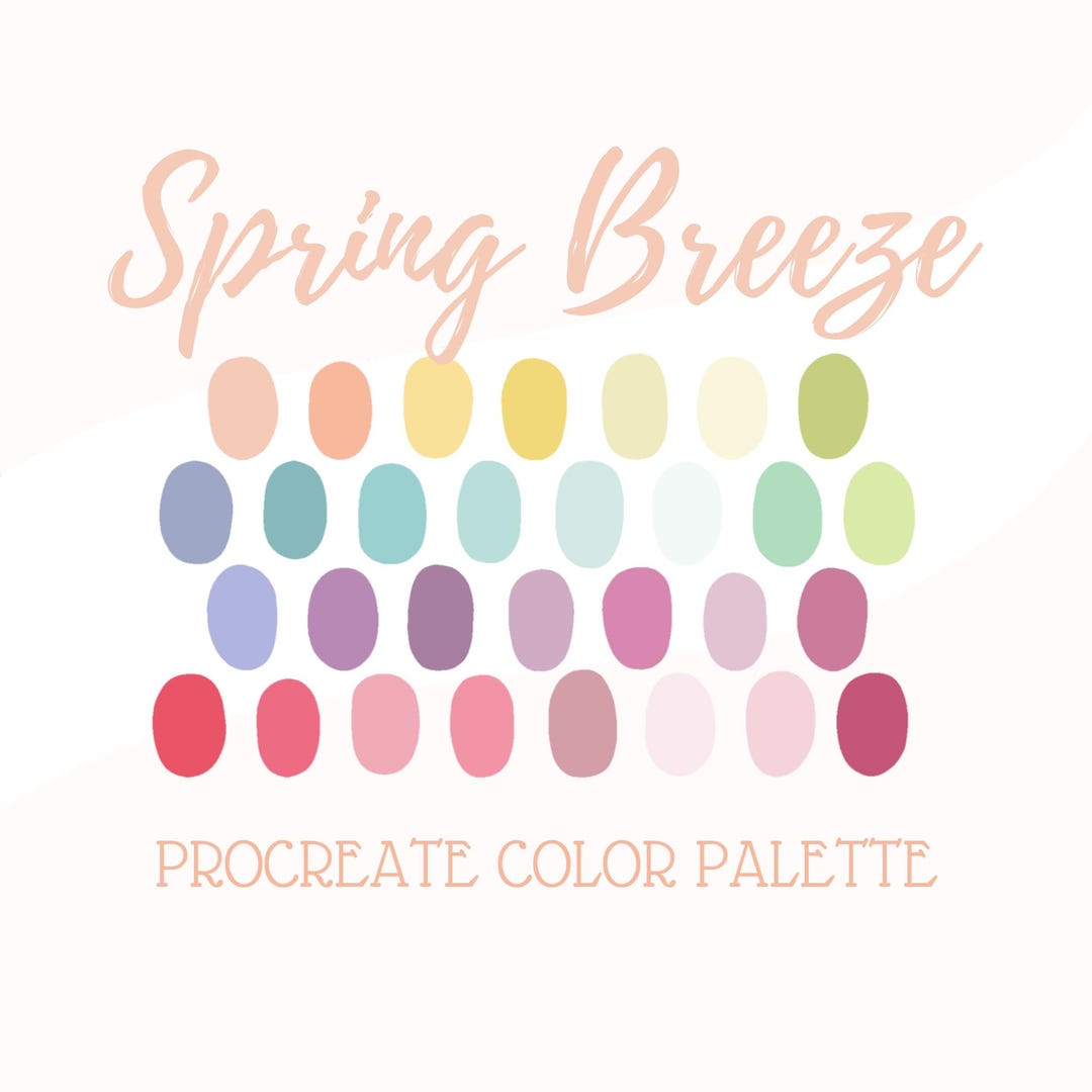 Procreate Color Palette - Spring Breeze - Etsy