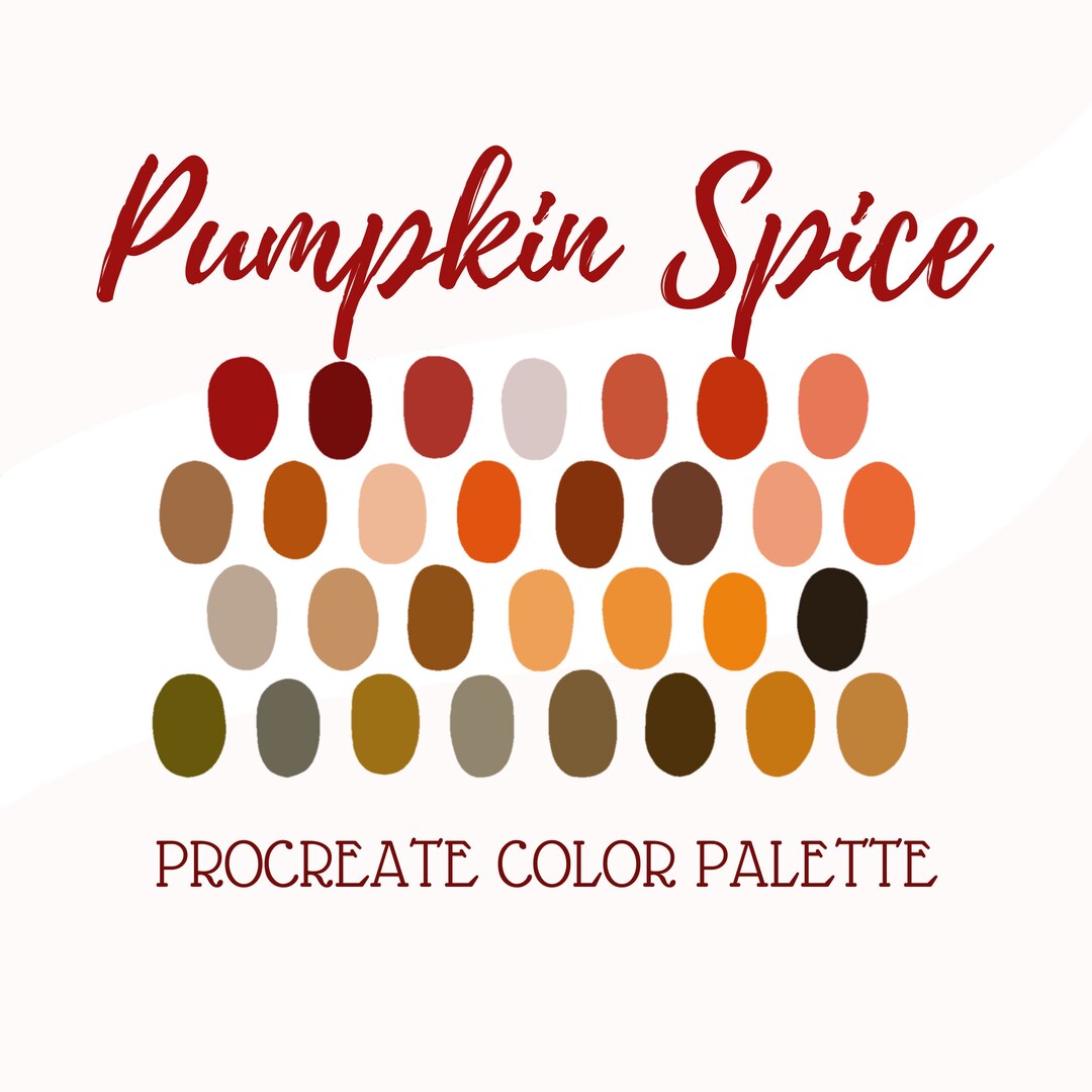 Procreate Color Palette - Pumpkin Spice - Etsy