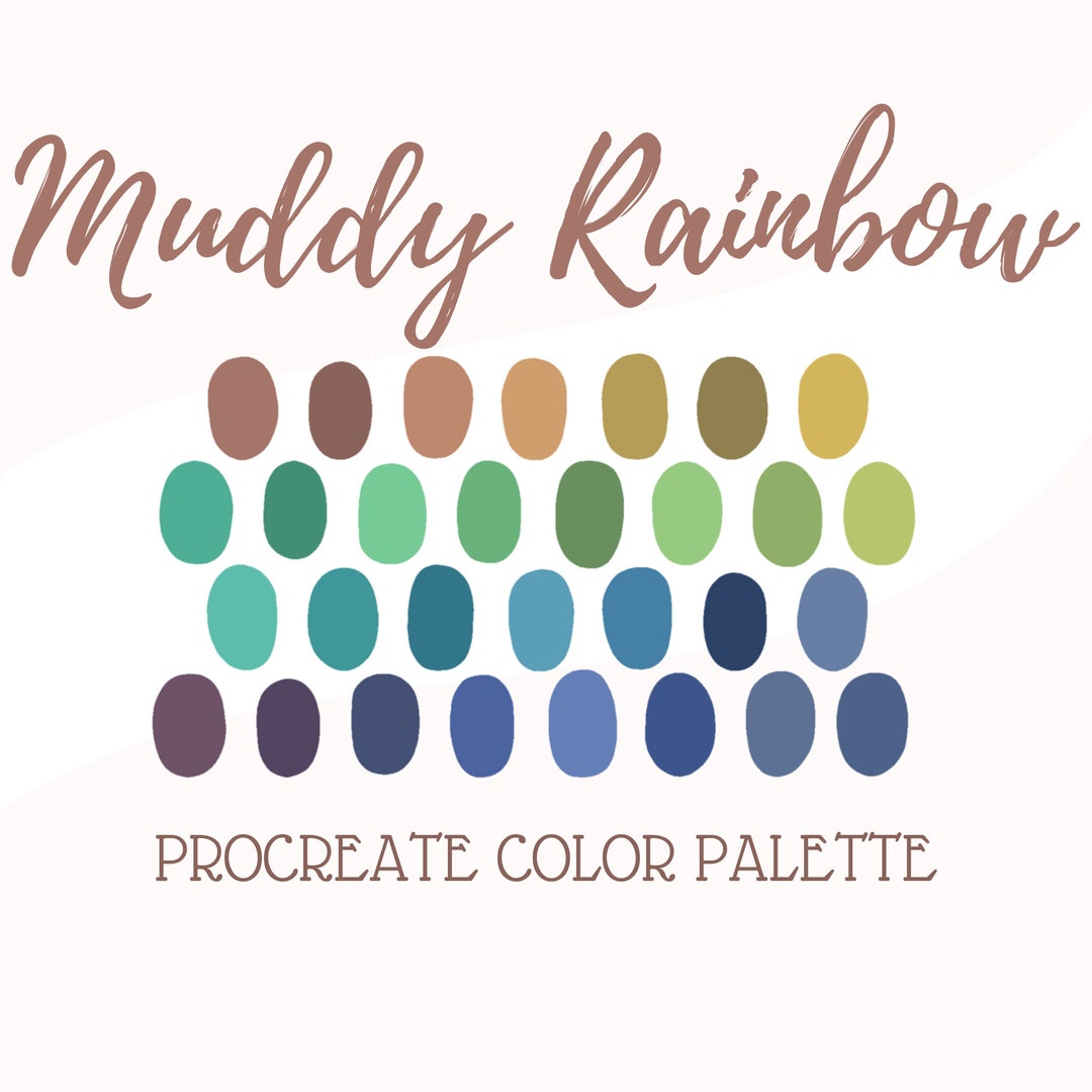 Procreate Color Palette - Muddy Rainbow - Etsy