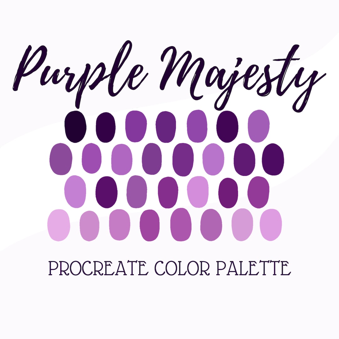 Procreate Color Palette - Purple Majesty - Etsy