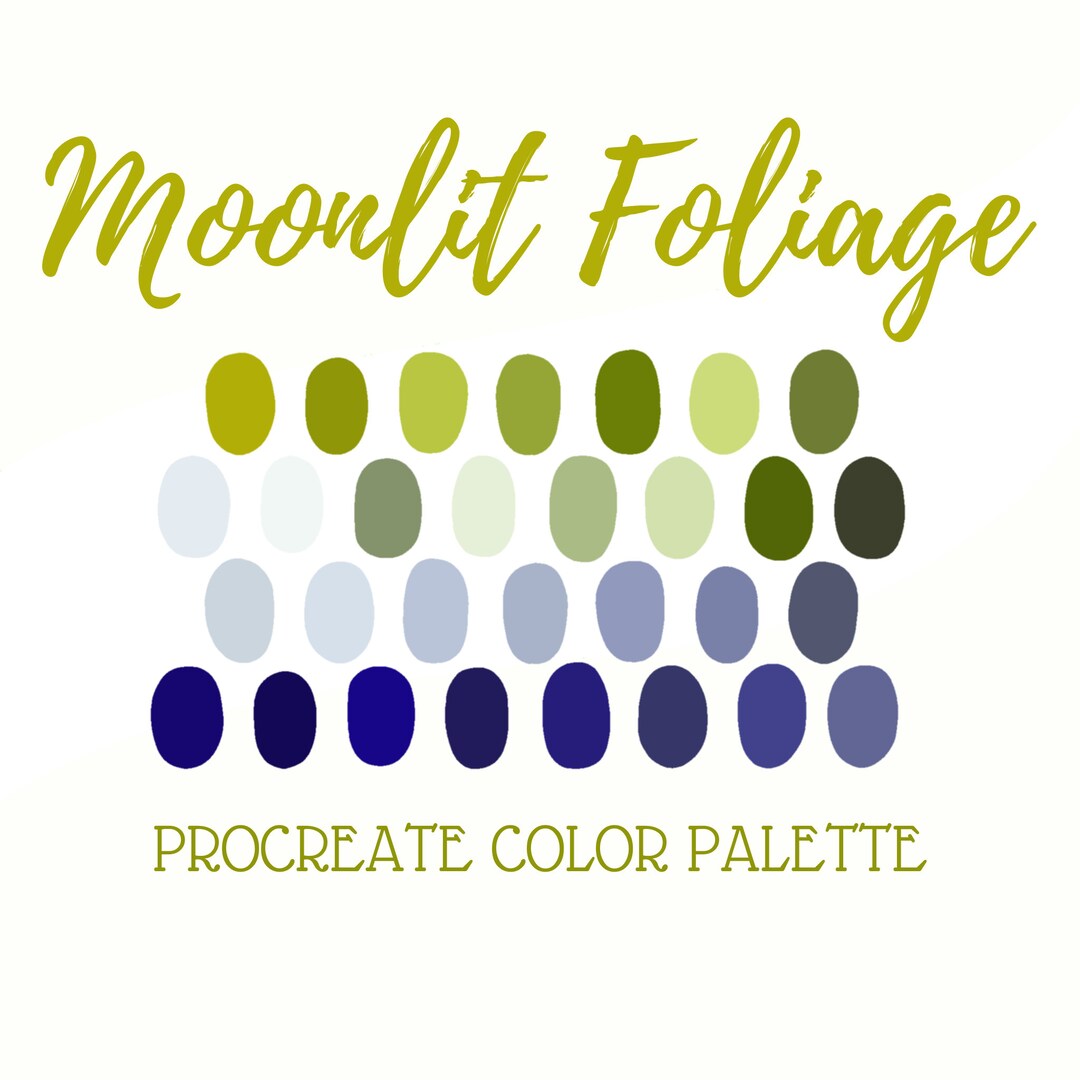 Procreate Color Palette - Moonlit Foliage - Etsy