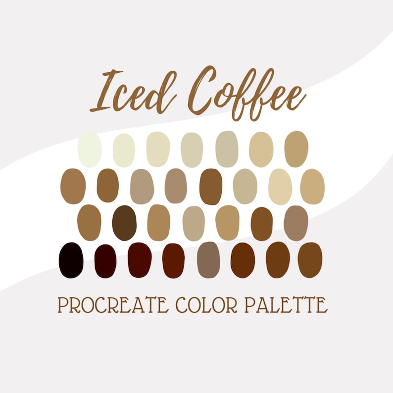 Procreate Color Palette - Iced Coffee - Etsy Procreate Color Palette - Iced Coffee - Etsy
