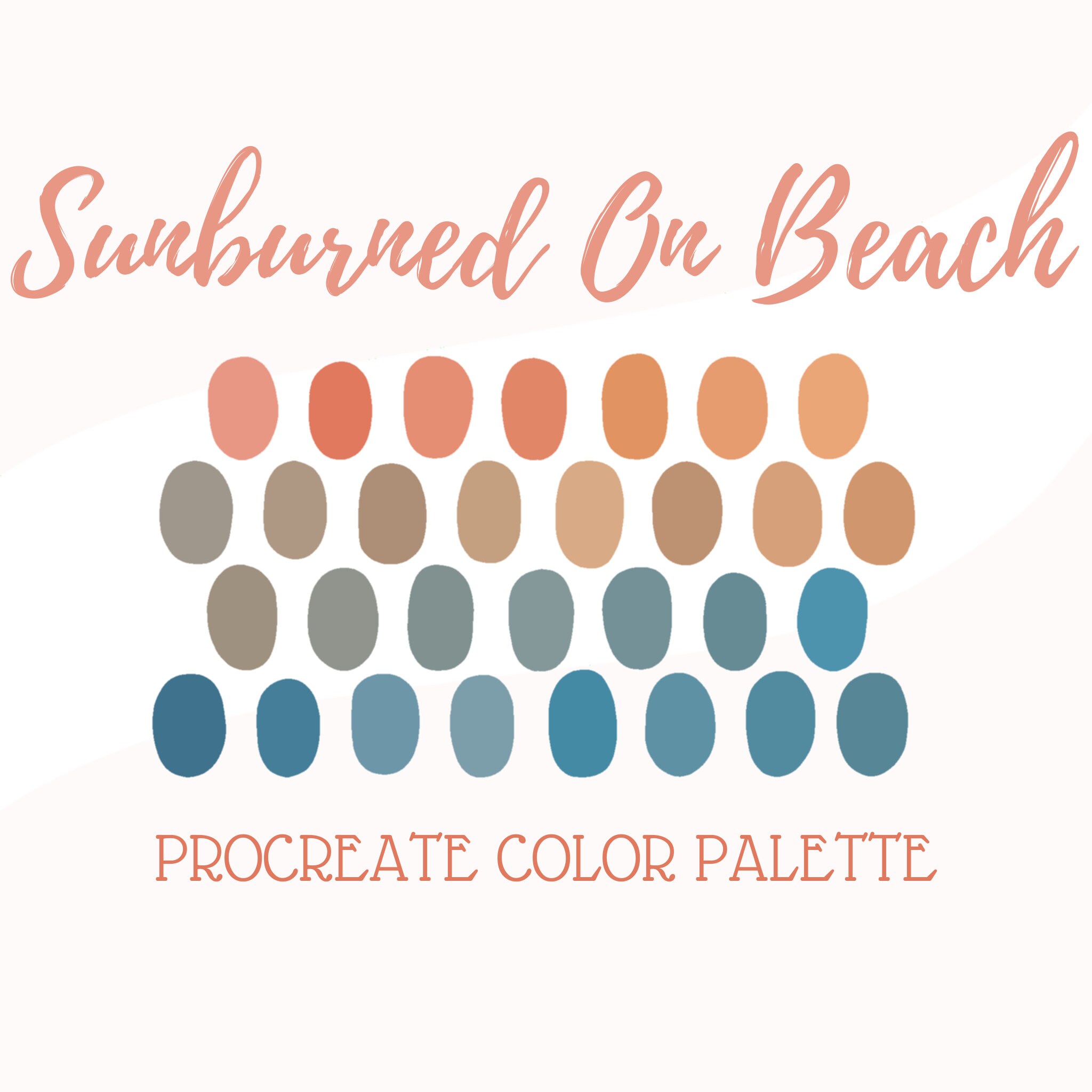 Procreate Color Palette - Sunburned on the Beach - Etsy