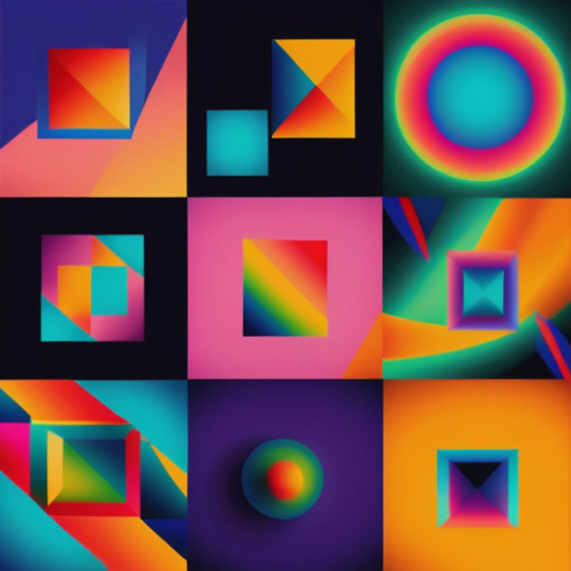 Procreate Color Palette - Synthwave Rainbow - Etsy