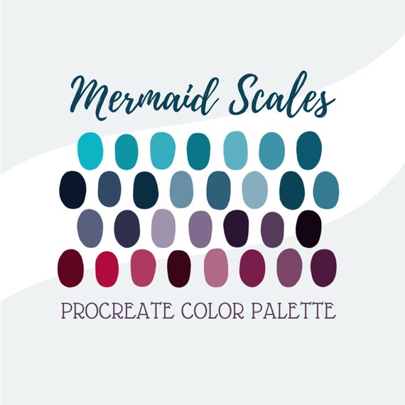 Procreate Color Palette Mermaid Scales Digital Color | Etsy