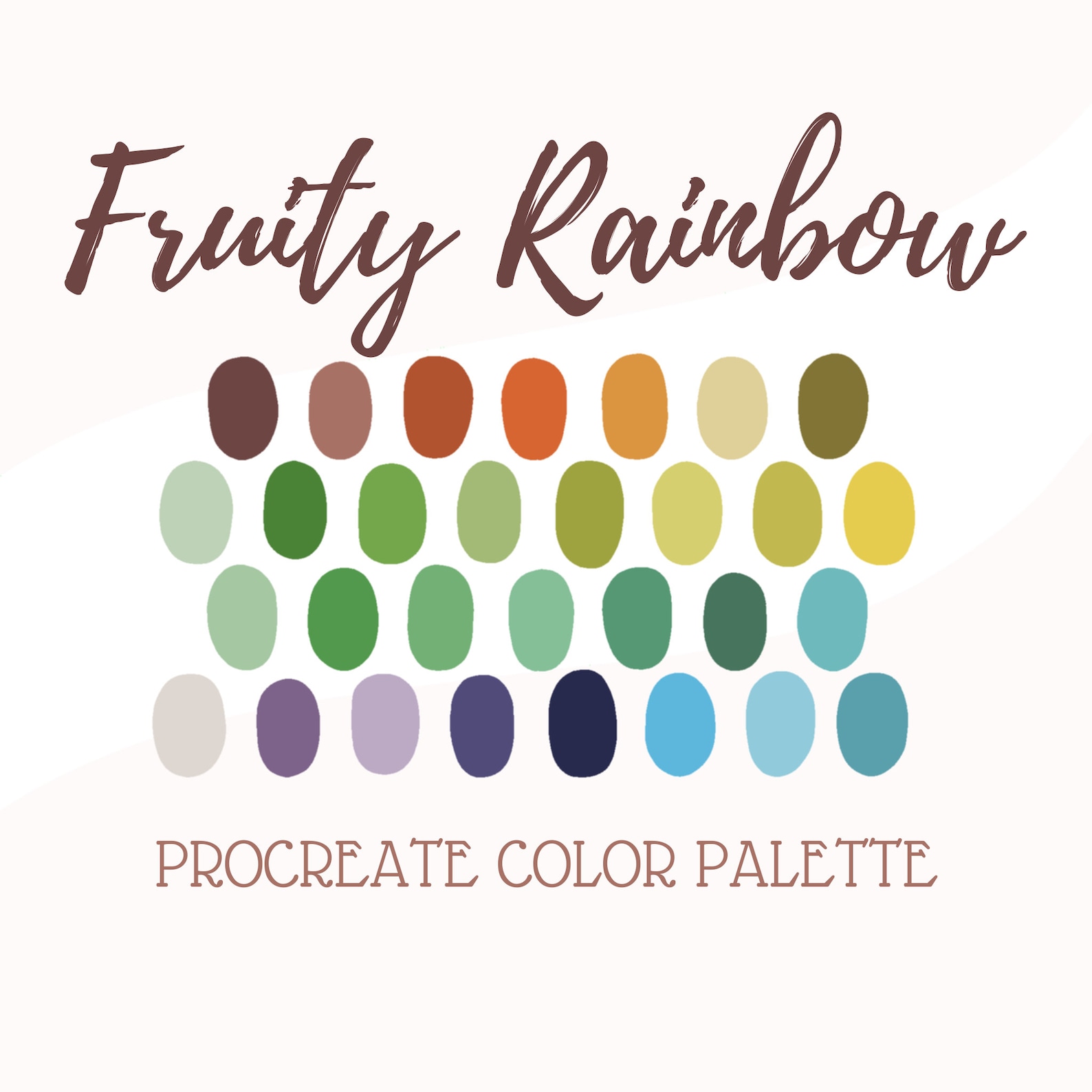 Procreate Color Palette Fruit Rainbow - Etsy
